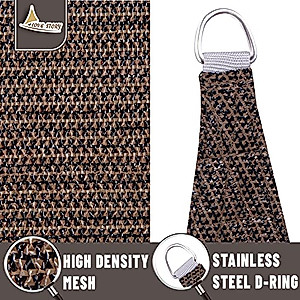LOVE STORY 6.5' x 10' Rectangle Brown Sun Shade Sail Canopy UV Block Awning for Outdoor Patio Garden Backyard