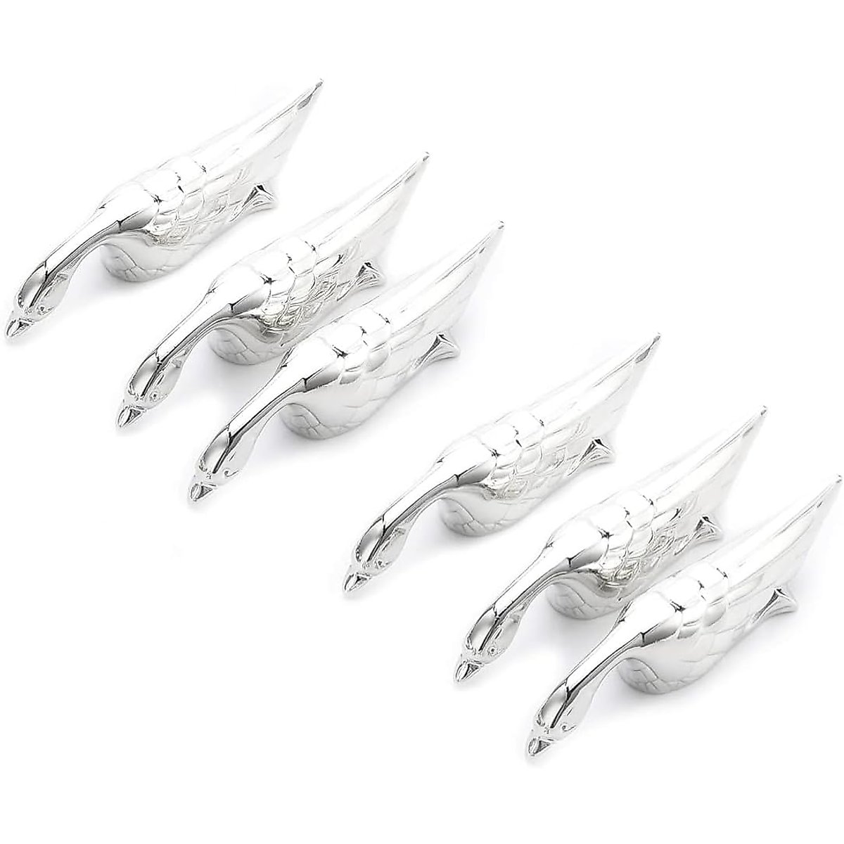 Swan Lake Knife Rest for Table Setting, Silver, Set of 6