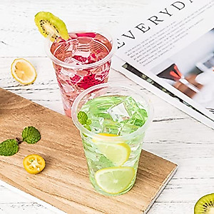 YEEHAW 500 Pack - 9 oz Plastic Cups, Disposable Clear Plastic Cups, Cold Party Drinking Cups, Transparent Plastic Cups Bulk, Disposable Cups for Wedding,Thanksgiving, Christmas Party