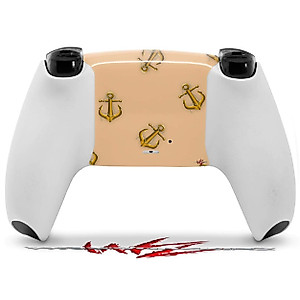 WraptorSkinz Skin Wrap compatible with Sony PS5 DualSense Controller Anchors Away Peach (CONTROLLER NOT INCLUDED)