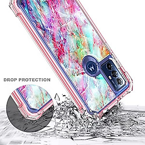 NZND Compatible with Motorola Moto G Play (2023) Case, Moto G Pure/Moto G Power (2022) with [Built-in Screen Protector], Full-Body Shockproof Protective Rugged Bumper Cover Durable Case (Fantasy)