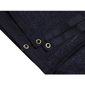 JTsuncover- 90% Heavy Duty Shade Cloth Mesh Sun Block Fabric with Grommets for Garden Cover Flowers Plants Patio Lawn Black 6ft X 16ft