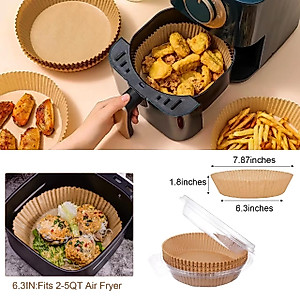 Fondpen Air Fryer Liners for Ninja Air Fryer,100 Pcs Disposable AirFryer Liners Parchment Paper Sheets Air Fryer Accessories Compatible with Ninja AF100/AF101 Air Fryer and Ninja AF161(6.3inch)