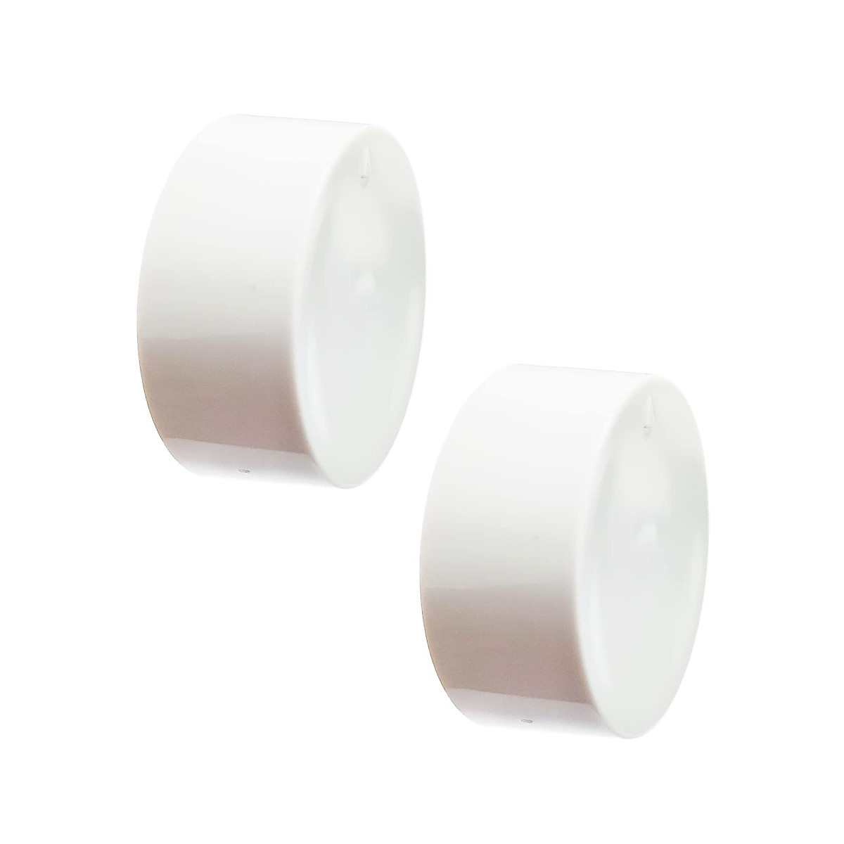 ARYEIELLSOW Thermostat Knob Fit with White Single or Double Pole Cover for Old Style S22 D22, White, 2pcs