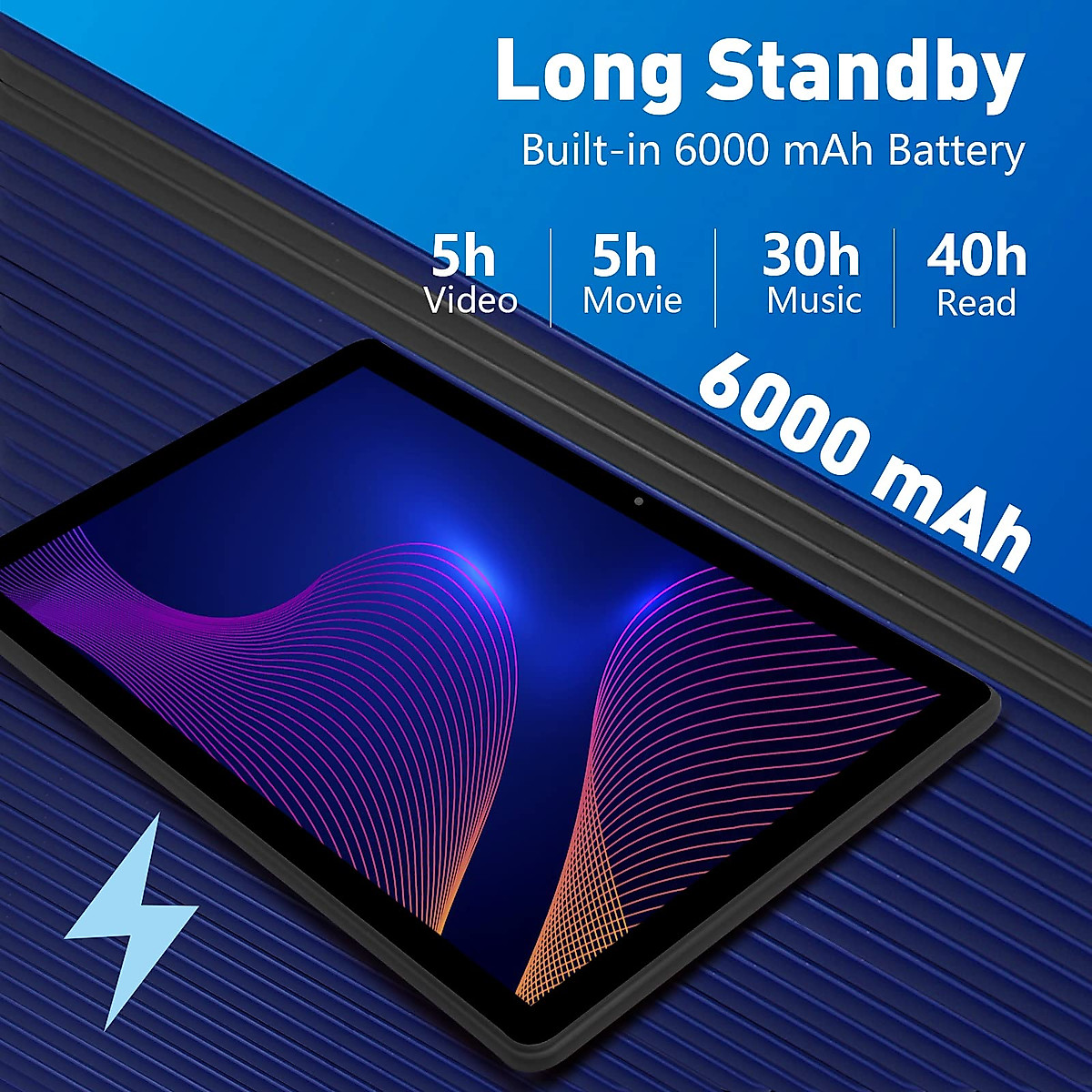 Tablet 10 Inch,Android 11 Tablet AX WiFi 6+2.4&5GWifi,3GB RAM 32GB ROM Storage,IPS HD 1332x800 Screen,Quad Core Processor,5MP+8MP Camera,Bluetooth 5.0,6000 mAh Battery,Leather Fine Grain(Grey)