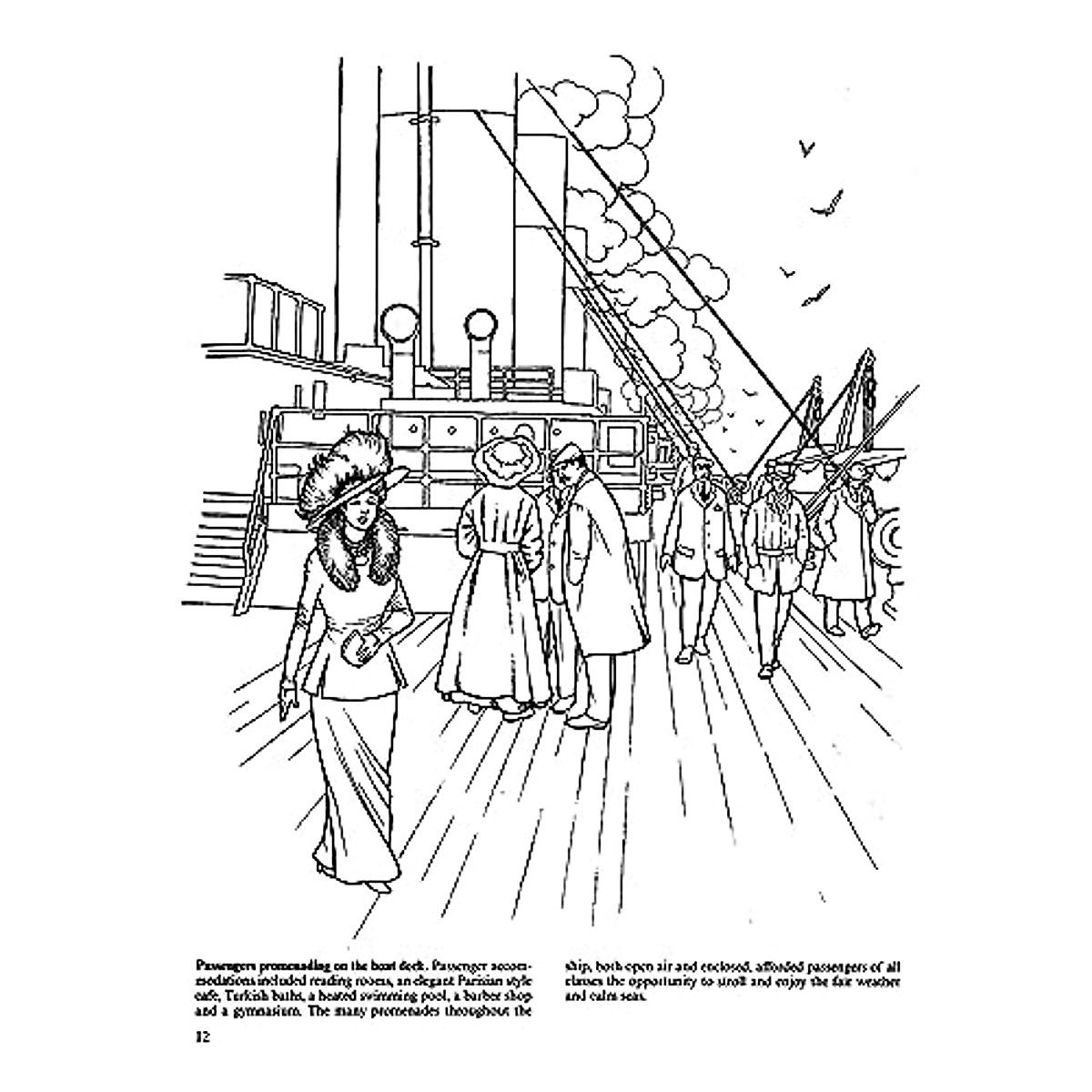 The Titanic Coloring Book (Dover World History Coloring Books)