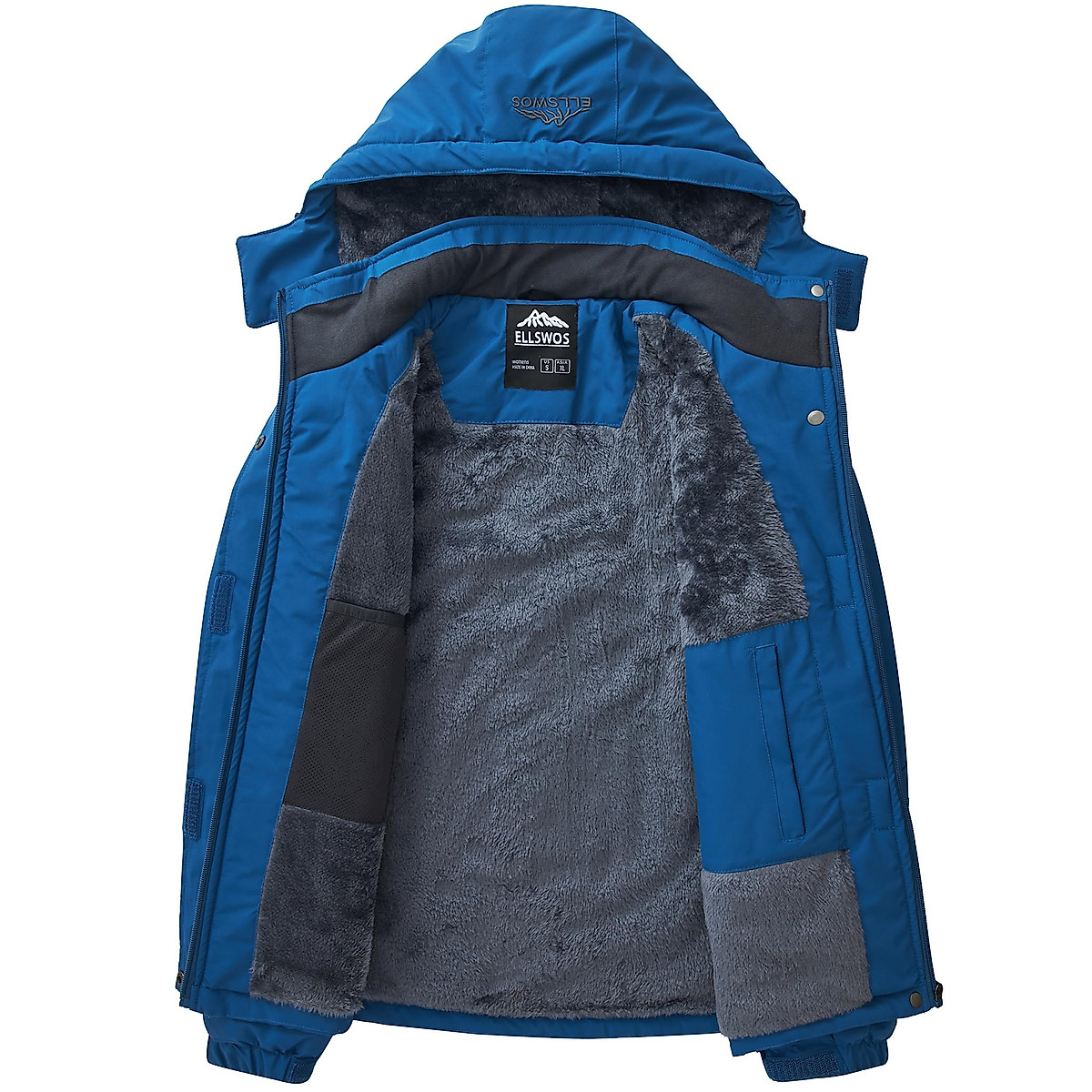 ELLSWOS Womens Winter Coats Waterproof Ski Jacket Warm Snow Jackets Windproof Windbreaker Hooded Raincoat