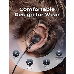 Rythflo Bluetooth Headphones, aptX-HD Wireless 5.0 Bluetooth Earbuds w/Mic in-Ear Magnetic Neckband Earphones 30Hrs Playtime, IPX7 Sweatproof Deep Bass Headset for Phone Call Music Sports