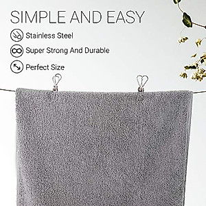 40 Pack Stainless Steel Small Clothes Pins Durable Clothes Pegs Multi-Purpose Metal Wire Utility Clips for Laundry Home Kitchen Outdoor Travel Office