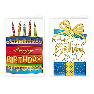 The Gallery Collection - Birthday Cards Assortment Box (35 Cards), Foil & Embossing (Birthday 1)