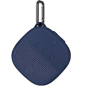Aotnex Silicone Case for Bose SoundLink Micro Bluetooth Speaker, Super Soft Waterproof Shockproof Cover with Portable Metal Hook Fits Bose Micro Speaker for Secure Outdoor Protection(1 Pack) (Blue)