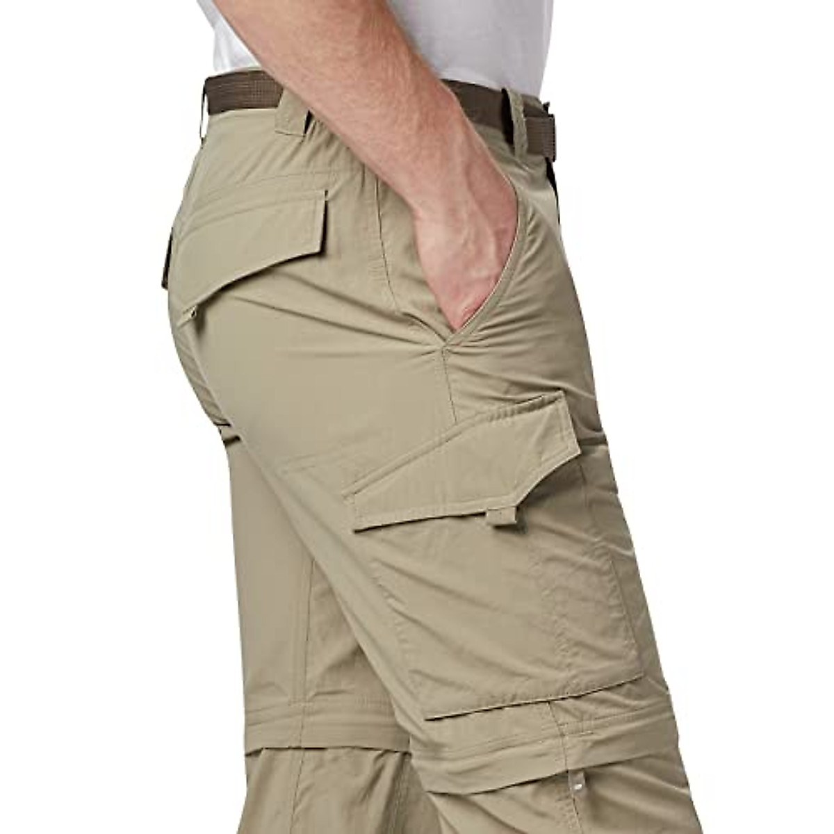 Columbia Men's Silver Ridge Convertible Pant, Breathable, UPF 50 Sun Protection, Tusk, 34x32