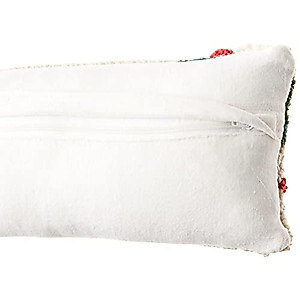 Mud Pie Holly Merry Xmas HW Pillow, 1 Count (Pack of 1), Multicolor