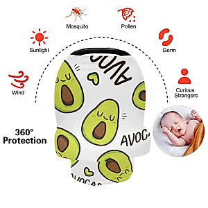Nursing Cover Breastfeeding Scarf Avocado- Baby Car Seat Covers, Stroller Cover, Carseat Canopy (k9)
