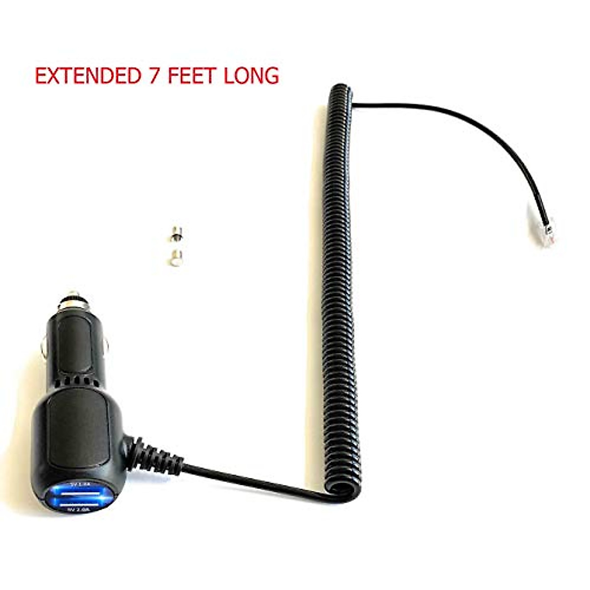 DCPOWER Coiled/Curled Power Cord Replacement for Escort MAX 360, Escort MAX 360C Radar Detector