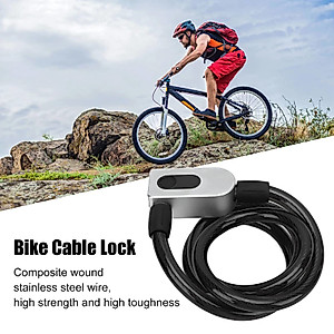 Bike Cable Lock, Fingerprint Bike Lock with Chain Anti Theft Keyless Bicycle Chain Lock for Outdoor Bike Mountain Bike Motorcycles Scooters