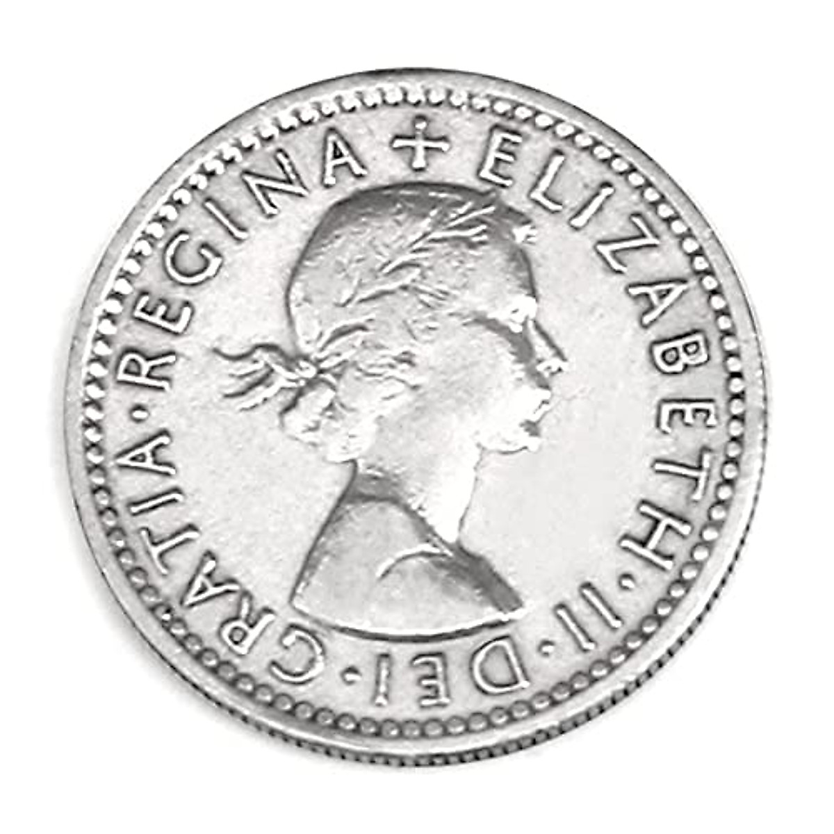 Old Sixpence Coin and Wedding Card for Bride, Something Old, Something New, Something Borrowed, Something Blue, and a Sixpence for Her Shoe. (1954~1967)