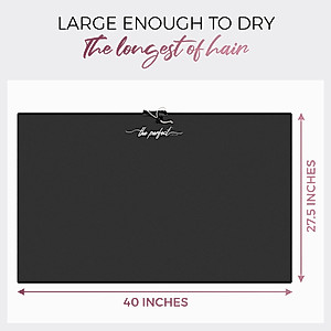 Microfiber Hair Towel Wrap for Women - Gift and Travel - Smooth like Silk - Curly, Wavy, Straight Hair Girls - Plopping Essential - Anti-Frizz, Fast Drying, Works Better than a T-Shirt