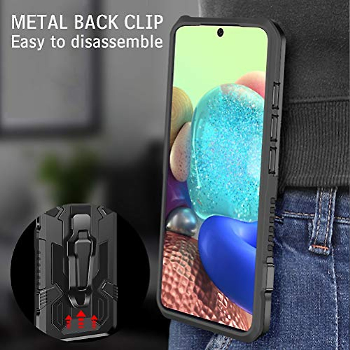 Grandcaser Case for Oppo Reno2 Z Ultra-Thin PC+TPU Luxury Shockproof Back Cover Armor Bumper Bracket Anti Fall Protective Cover for Oppo Reno2 Z/F 6.53" -Grey