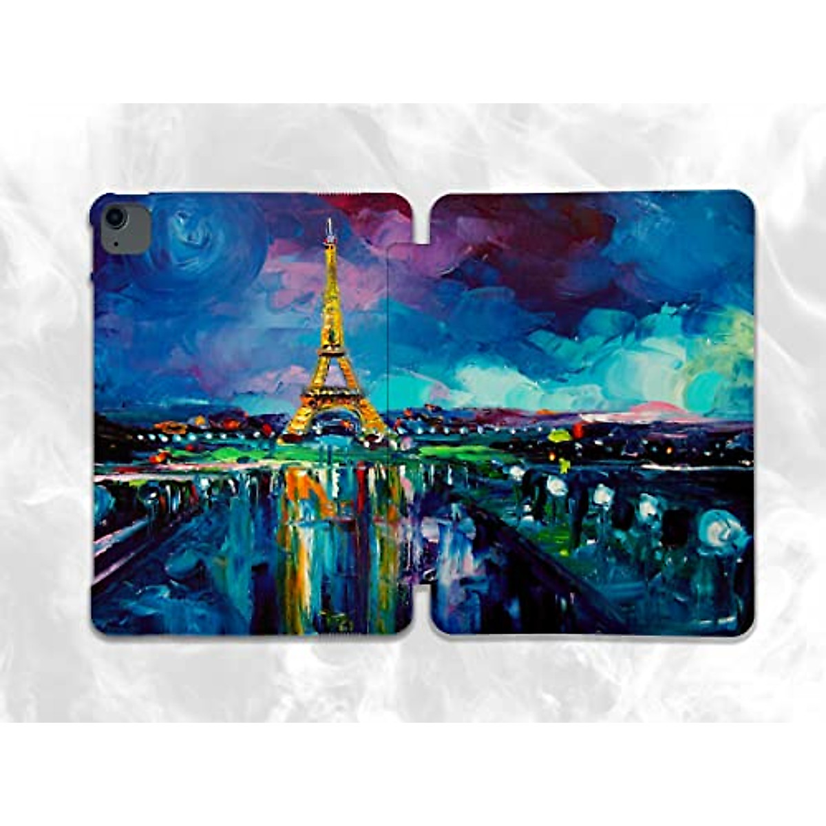 Cute Paris Eiffel Tower case Compatible with iPad Mini Air Pro 7.9 8.3 9.7 10.2 10.9 11 12.9 inch Pattern Cover New 2022 2021 Trifold Stand 3 4 5 6 7 8 9 Generation 260 (9.7" Air 1/2)
