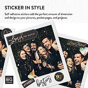 me & my BIG ideas mambiChips Chipboard Stickers - Scrapbooking Supplies - Tourist Theme - Black, White & Multi-Color - Great for Projects, Scrapbooks & Albums - 5 Sheets, 100 Stickers Total