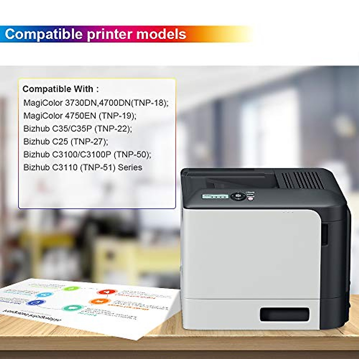 CHENPHON Compatible Waste Toner Container Replace for Konica Minota WB-P03 (A1AU0Y1 A1AU0Y3), Use in MagiColor 3730DN 4700DN 4750EN Bizhub C35/C35P C25 C3100/C3100P Printers 1-Pack