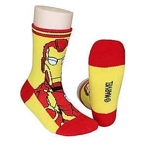 Super Hero Adventures Boys Toddler 6 pack Crew Socks (5-7 yrs, Avengers Multi)