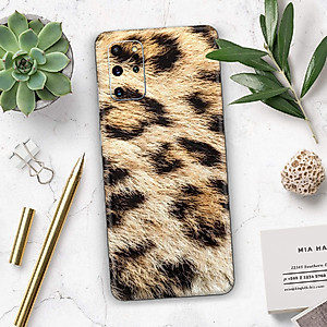 DesignSkinz Real Cheetah Animal Print Protective Vinyl Decal Wrap Skin Cover Compatible with The Samsung Galaxy S20 (Screen Trim & Back Glass Skin)