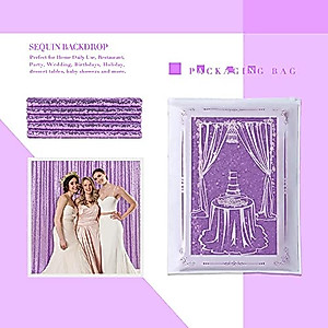 Backdrop Curtains Shimmer Backdrop 2ftx8ft Lavender Curtains 2 Packs Backdrop for Birthday Party Glitter Curtains Backdrop Decorations