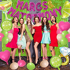 Margs and Matrimony Bachelorette Party Decorations, Margarita Bachelorette Balloons for Bachelorette Party Wedding Bridal Shower Mexican Fiesta Carnival Cinco De Mayo Themed Party