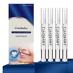 Teeth Whitening Pen 4 Pens for 70+ Uses, Twice a Day for Visibly Whiter in 1 Week, Effective Painless No Sensitivity Vanilla Mint Flavor