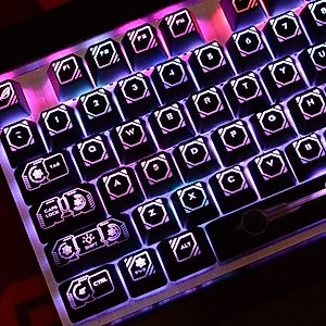 104 Keycaps RO G Style Backlit Keycap Switch for Corsair K65 K68 K70 RGB LUX K95 Platinum RGB Strafe Mechanical Keyboards Gaming