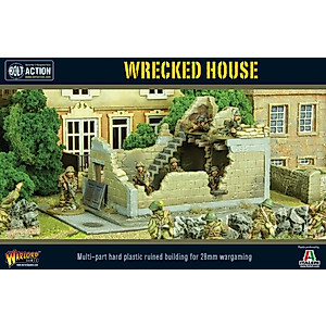WarLord Bolt Action Wrecked House 1:56 WWII Military Table Top Wargaming Diorama Plastic Model Kit WG-TER-46