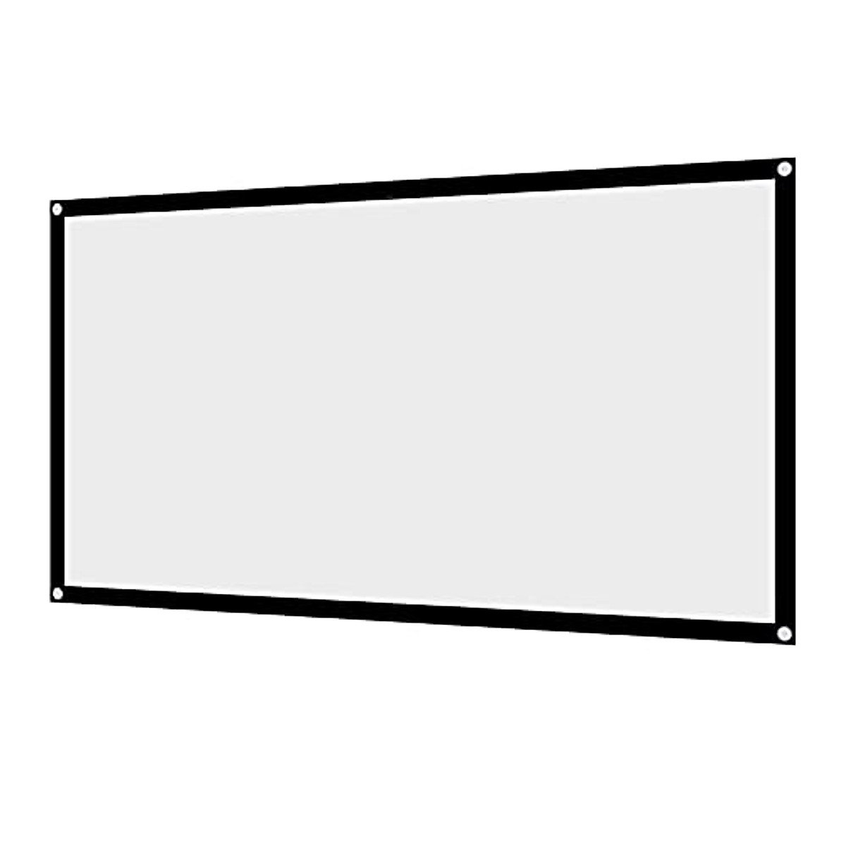 AYNEFY Portable Projector Screen,60‑120 Inch Portable Foldable Non Crease White Projector Curtain Projection Screen 16:9 Projection Screens(72 inches)