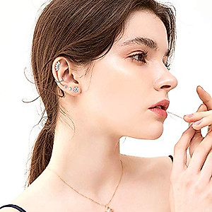 ORAZIO 17Pcs Cartilage Earrings For Women Surgical Steel Tragus Helix Daith Rook Conch Piercing Jewelry 16G Earrings