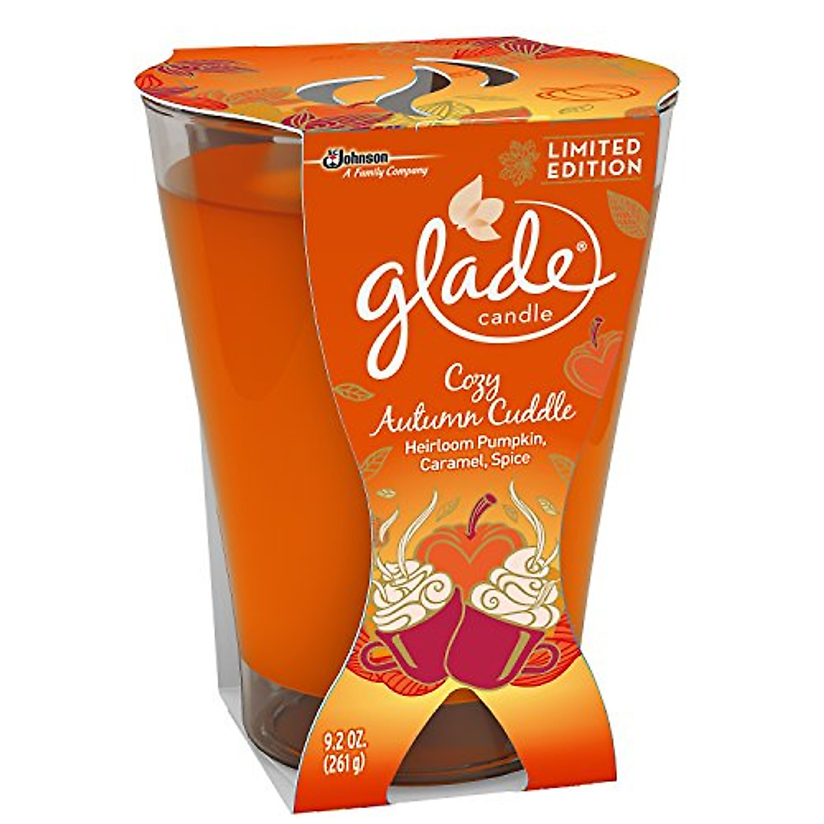 Glade Candle Jar, Air Freshener, Cozy Autumn Cuddle, 9.2 Oz