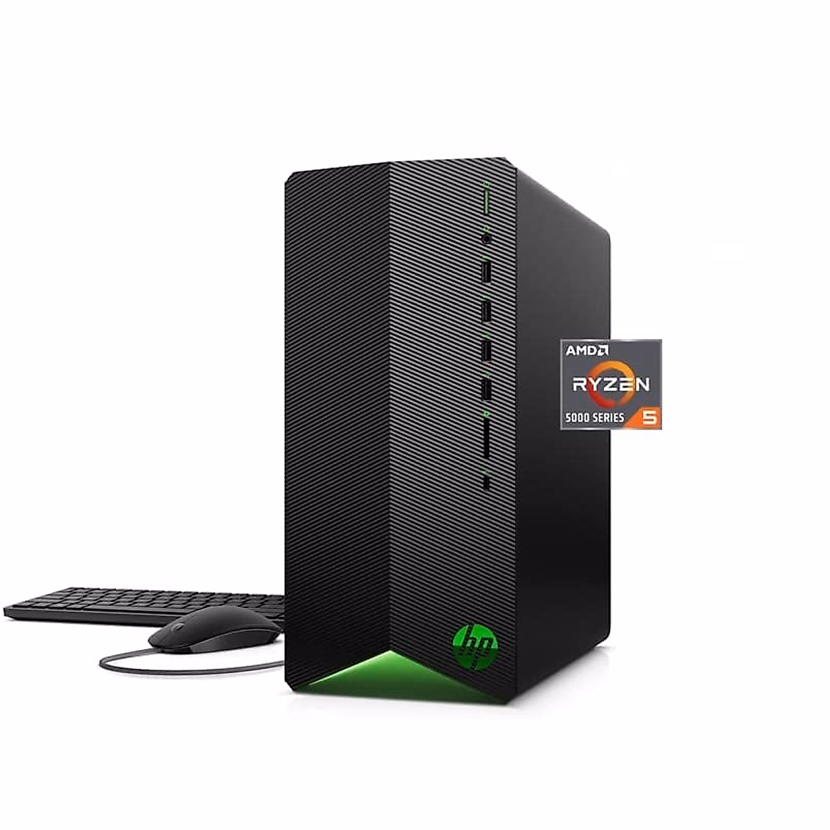 2022 Newest HP Pavilion Gaming Desktop, AMD 6-Core Ryzen 5 5600G Processor(Beat i7-10700K), AMD Radeon RX 5500, 16GB RAM, 256GB NVMe SSD, Win 11 Home + HDMI Cable (AMD RX5500 | 16GB | 256GB)