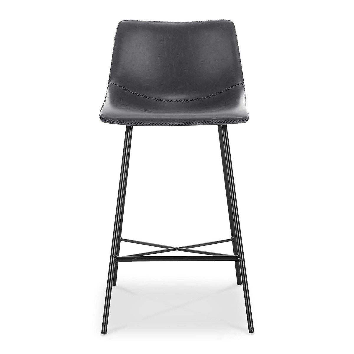 Poly and Bark Paxton 24” Counter Stool, Set of 3 Grey