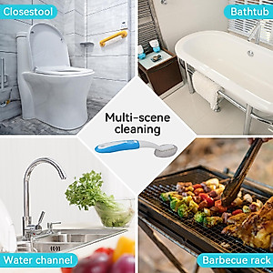 1PCS Toilet Cleaning Pumice Stone, Stains Hard Water Ring Remover Bathroom Cleaning Brushes Toilet Pumice Stone with Handle for Toilets, Bathtubs, Pool(1pcs)