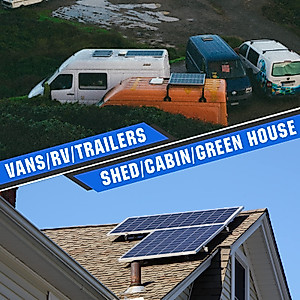 ECO-WORTHY 200 Watts 12 Volt/24 Volt Solar Panel Kit with High Efficiency Monocrystalline Solar Panel and 30A PWM Charge Controller for RV, Camper, Vehicle, Caravan and Other Off Grid Applications