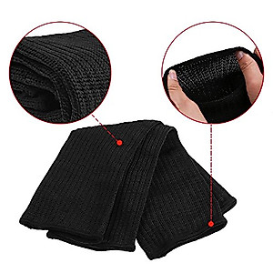 ideapro Arm Protection Sleeve, Kevlar Sleeve Cut Resitant 40cm Burn Resistant Anti Abrasion Safety Arm Guard for Garden Kitchen Yark Work 1 Pair (Black)