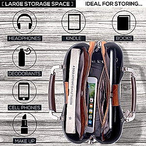 rofozzi Trinity Small Vegan Leather Purse for Women - Top-Handle Handbag Shoulder Tote - 3 Compartment, Water-Resistant, Everyday Crossbody Bag - Birthday Gift for Wife, Mother, Girlfriend