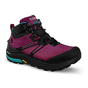 Topo Athletic Women's Trailventure 2 WP Comfortable 6MM Drop Trail Running Boots, Athletic Shoes for Trail Running, Raspberry/Black, Size 8