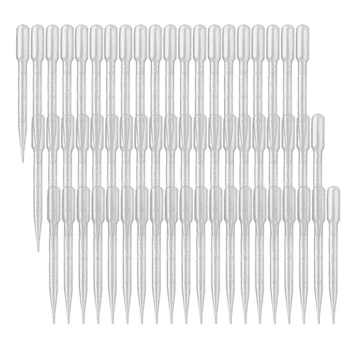 300PCS 3ML Plastic Transfer Pipettes, YSSHUI Disposable Pipette Transfer Pipettes for Essential Oil Pipette Makeup Tool