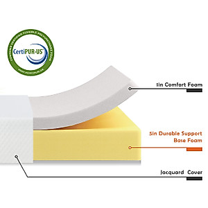 6 Inch Full Size Mattress Gel Memory Foam Mattress, Medium Firm Full Mattress in a Box for Cool Sleep, Full Size Mattresses with Breathable Cover, CertiPUR-US Certified, No Spring Need (6 in, Full)