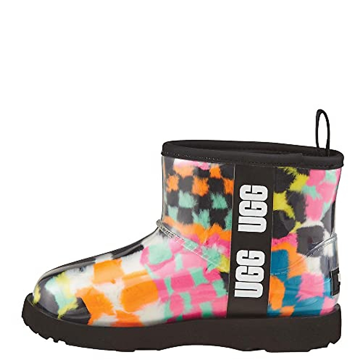 UGG Unisex-Child Classic Clear Mini Ii Boot, Black Multi, 6 Big Kid