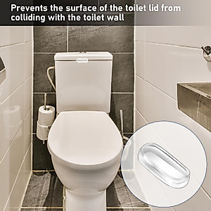 20 Pcs Toilet Seat Bumper Toilet Seat Bidet Replacement Kit Toilet Seat Buffers Universal Replacement Bumpers Silicone Rubber Bumpers for Bidet Toilet Seat Bumpers for Lid for Families Hotels