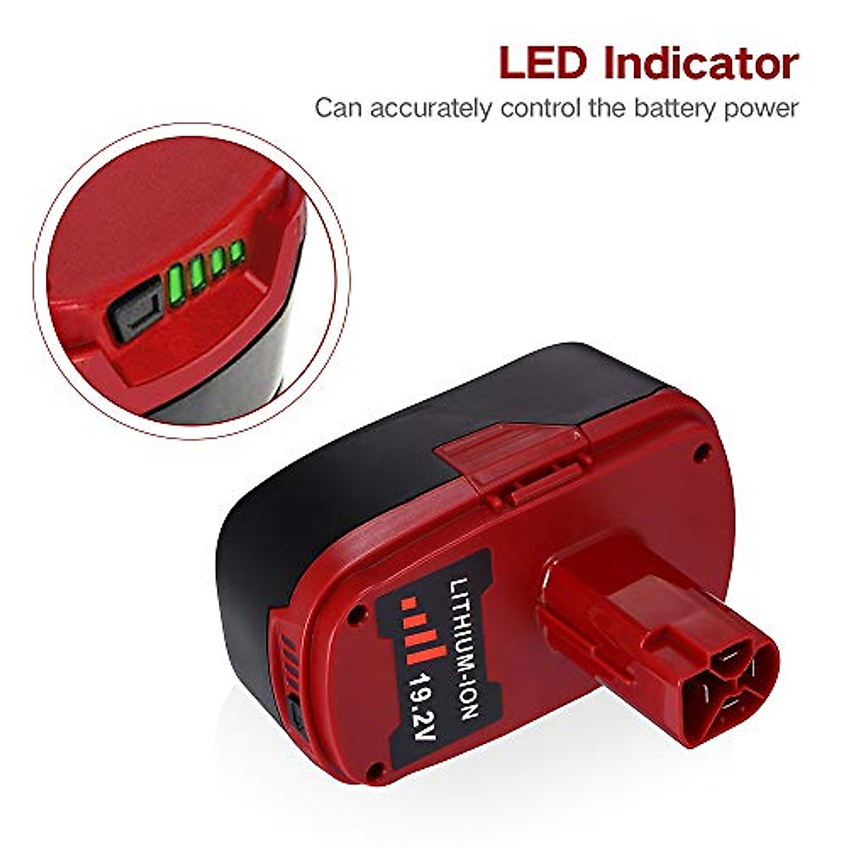 6.0Ah 19.2V Compatible with Craftsman 19.2 Volt Battery Lithium Diehard C3 130279005 1323903 130211004 11375 11376 11045 315.115410 315.11485 315.113753 315.pp2011 315.pp2020 Cordless Tools Batteries