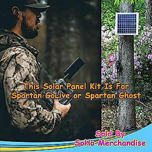 Spartan Camera Spartan Trail Camera Solar Panel - 15W 12V 20inch - Solar Panel for Spartan GoLive or Ghost w/ Cable Bracket Battery Charger Kit Package Metallic