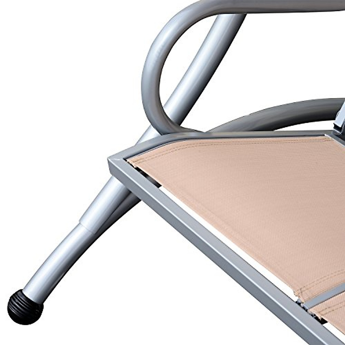 Outsunny 3-Seat Patio Swing Chair, Outdoor Canopy Swing with Stand, Adjustable Shade, Steel Frame for Adults, Garden, Poolside, Beige